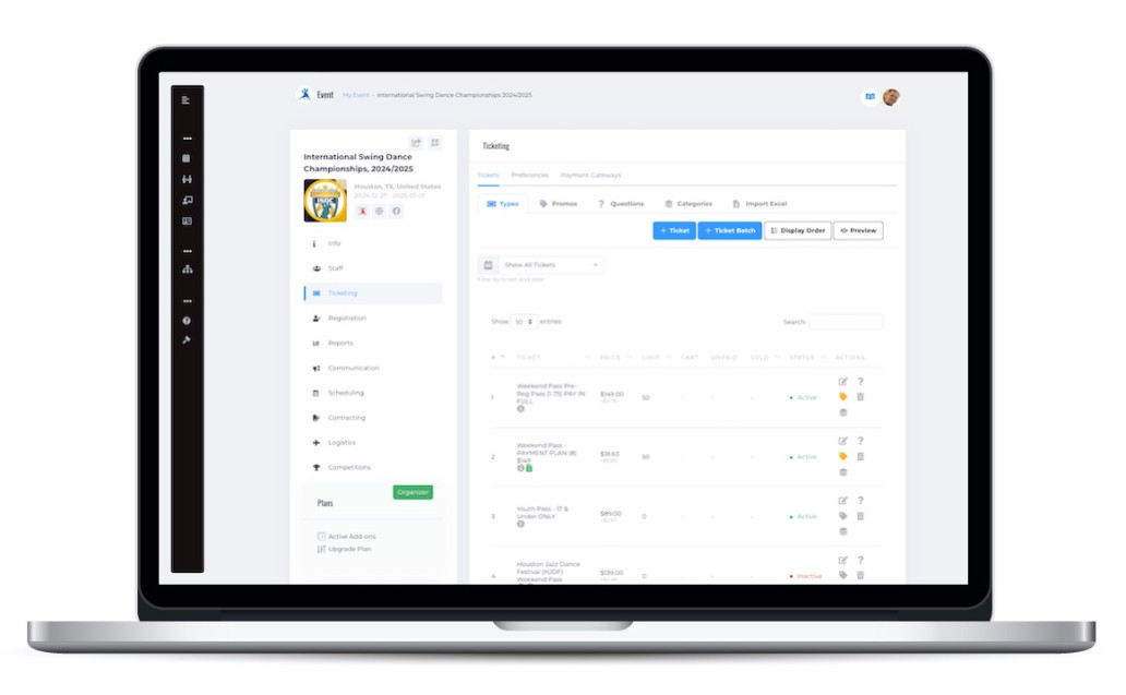 #1 Dance Business Software Platform for Events & Studios